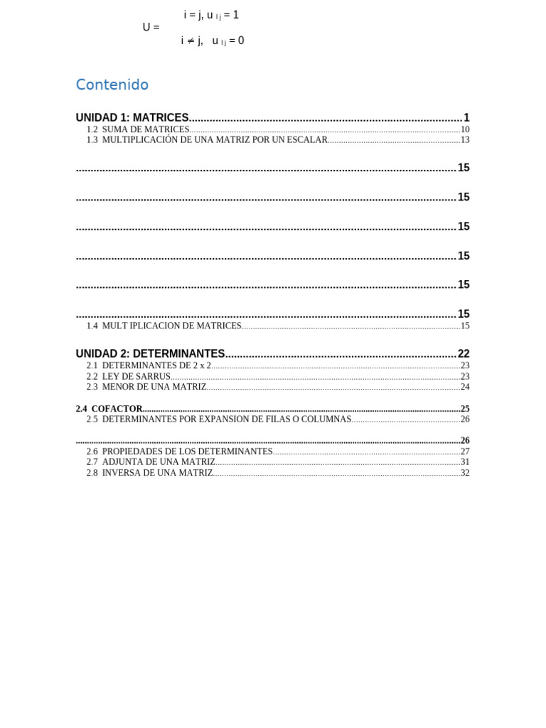 Matrices y Determinantes en Álgebra Lineal | PDF | Matriz (Matemáticas ...