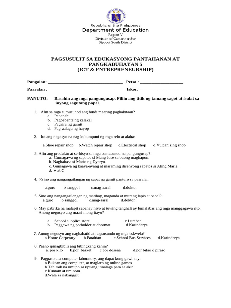Pt Epp Ict 5 Q1 A Pdf