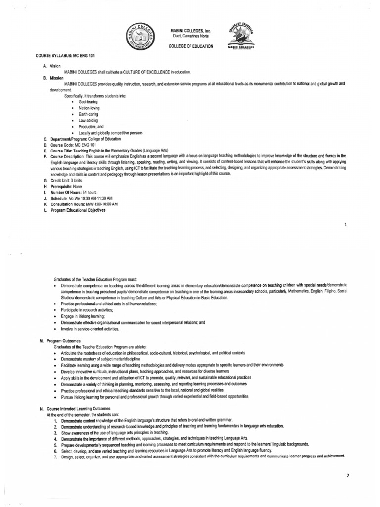 MC Eng 101 | PDF