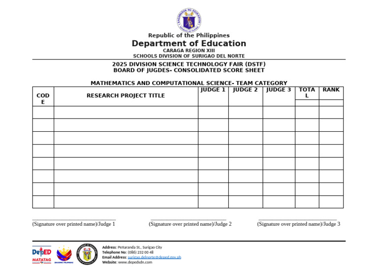 Judges Conso-Form-Math and Computation-Team | PDF