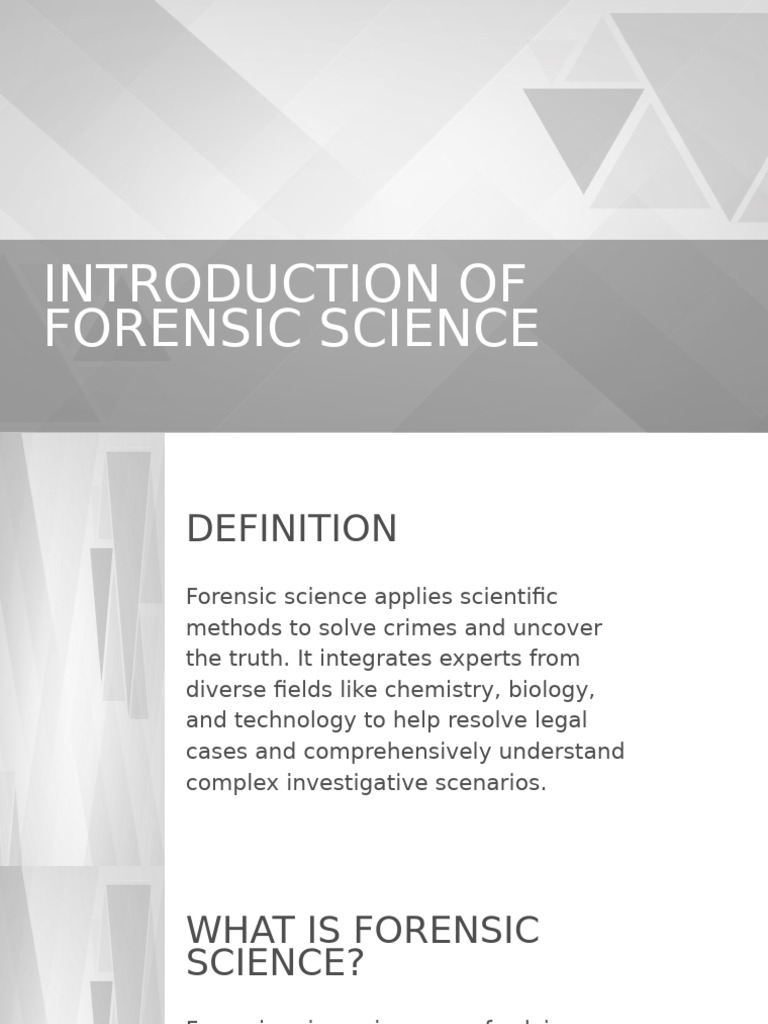 Introduction of Forensic Science 20250228 140513 0000 | PDF