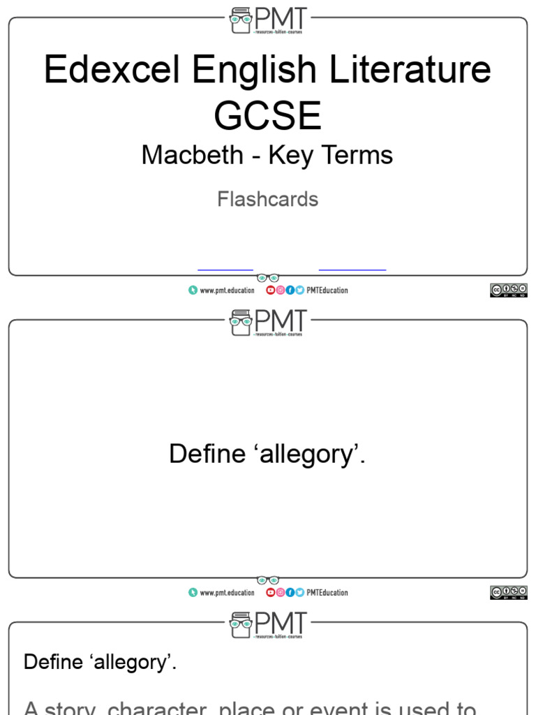 Key Terms Flashcards - Macbeth - Edexcel English Literature GCSE | PDF ...