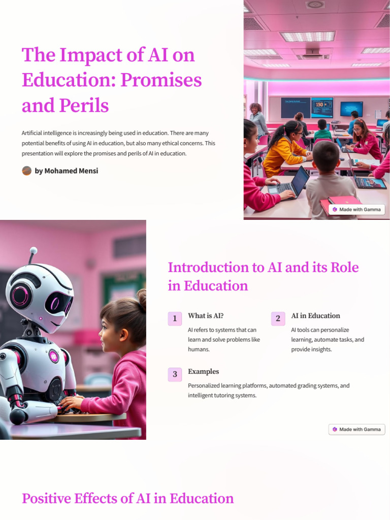 The Impact of AI On Education Promises and Perils | PDF | Artificial ...