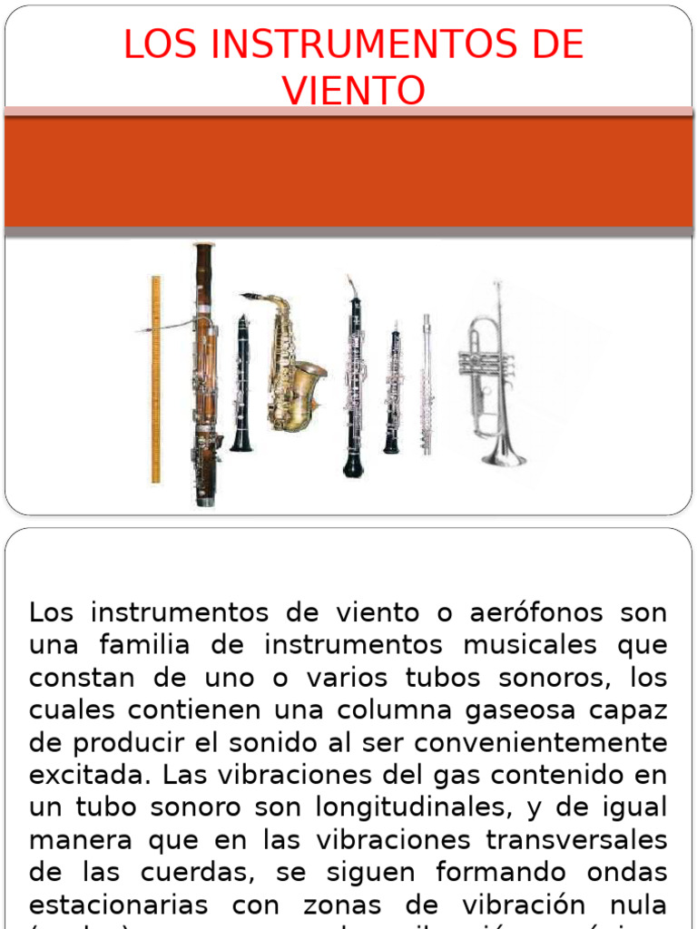 Instrumentos de Viento: Tipos y Funcionamiento | PDF | Instrumentos de ...