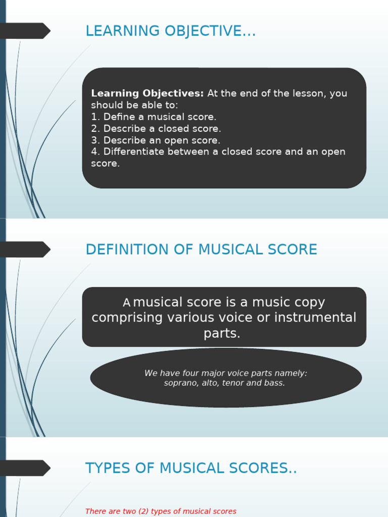 7TH Grade, Week 8 Musical Closed and Open Score | PDF