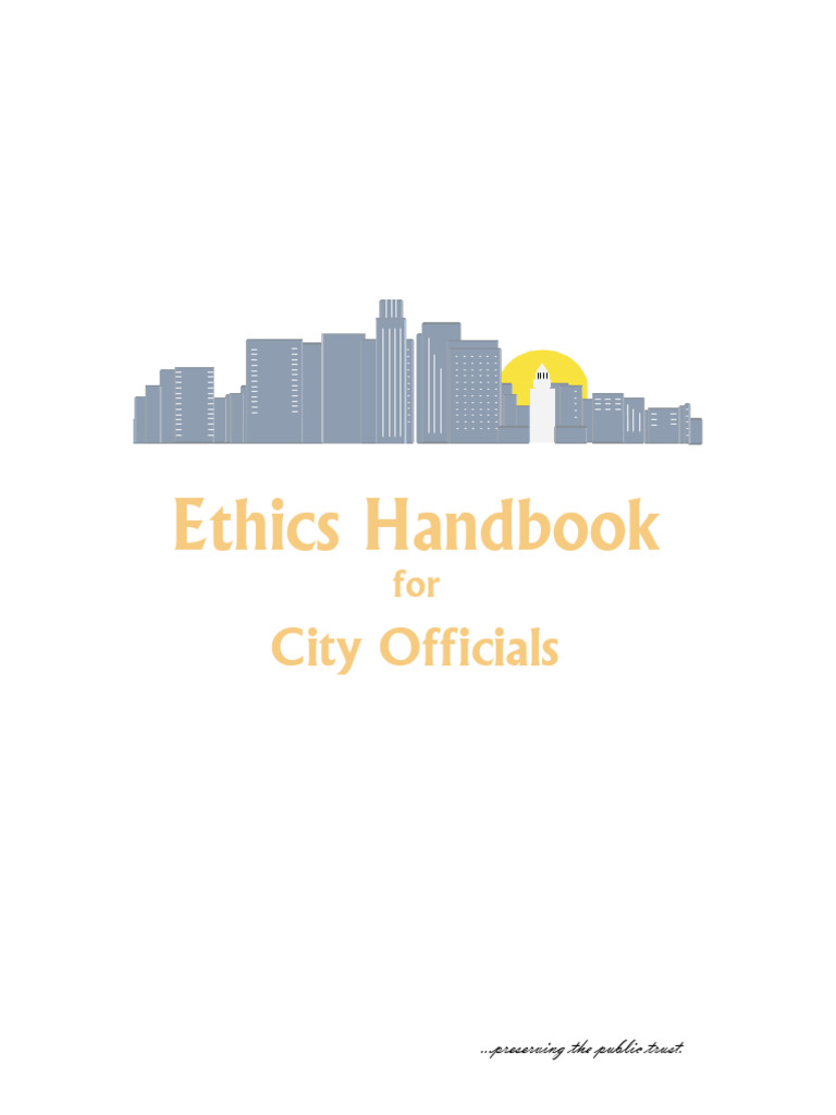 Los Angeles City Ethics Handbook | PDF | Conflict Of Interest | Bribery