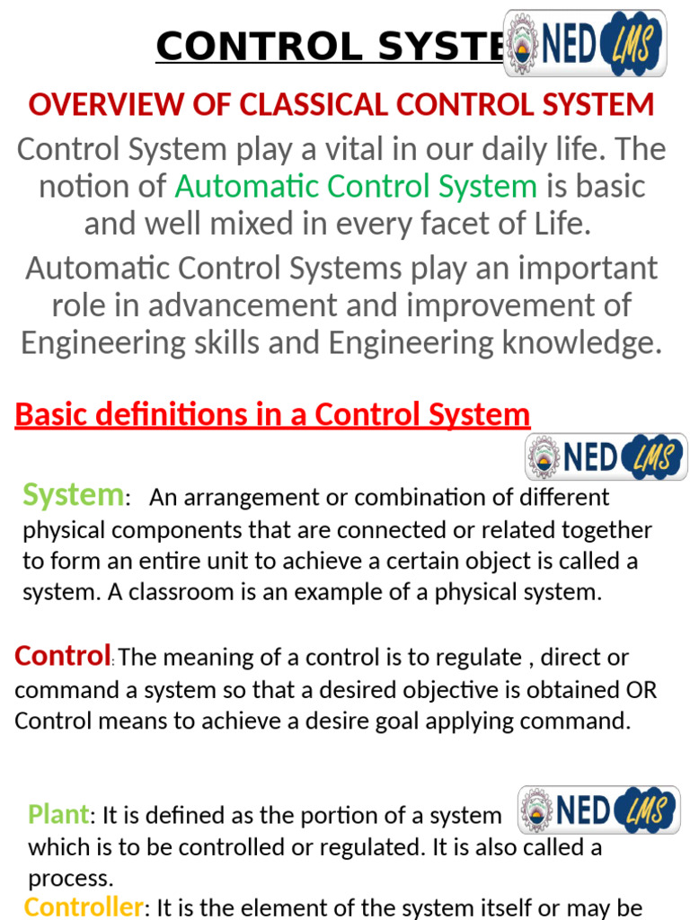 Control System Lecture 1 Date 25-6-20 | PDF | Feedback | System