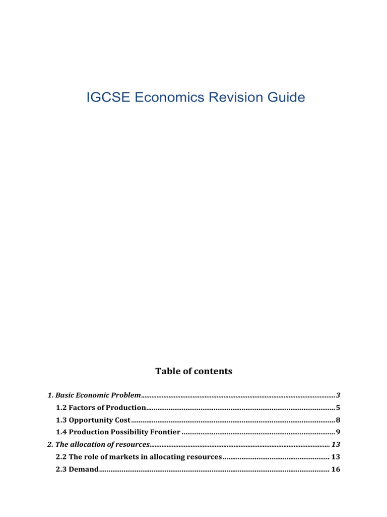 IGCSE-revision-guide CIE notes 微观 | PDF | Elasticity (Economics ...