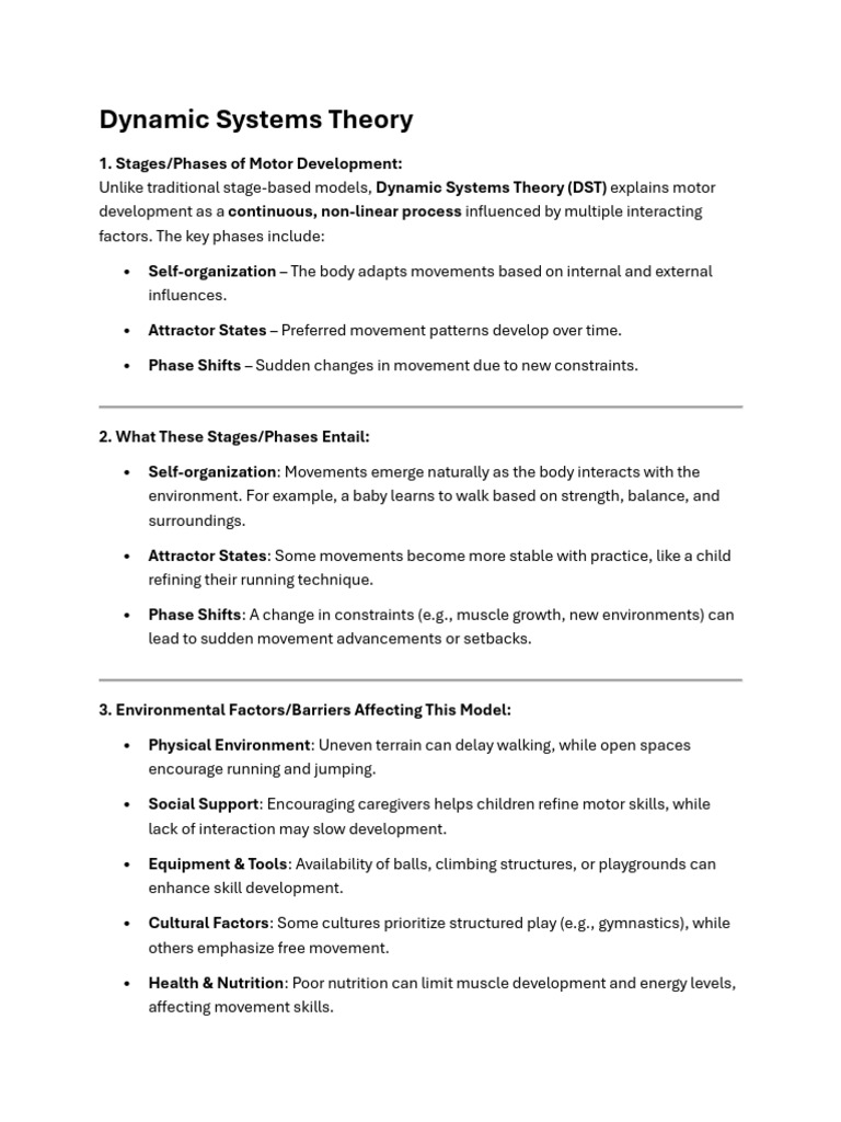 Motor Learning THEORIES AND MODELS | PDF | Behavioural Sciences ...