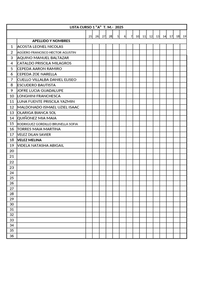 Listados Dina 2025 | PDF