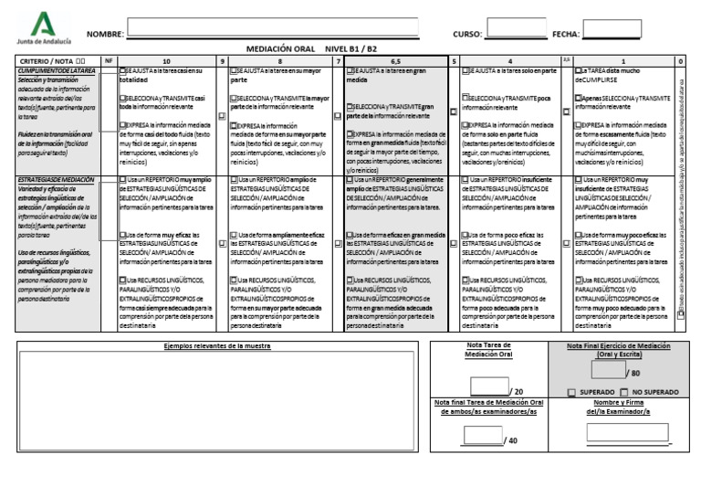 B1-B2 Mediación Oral | PDF
