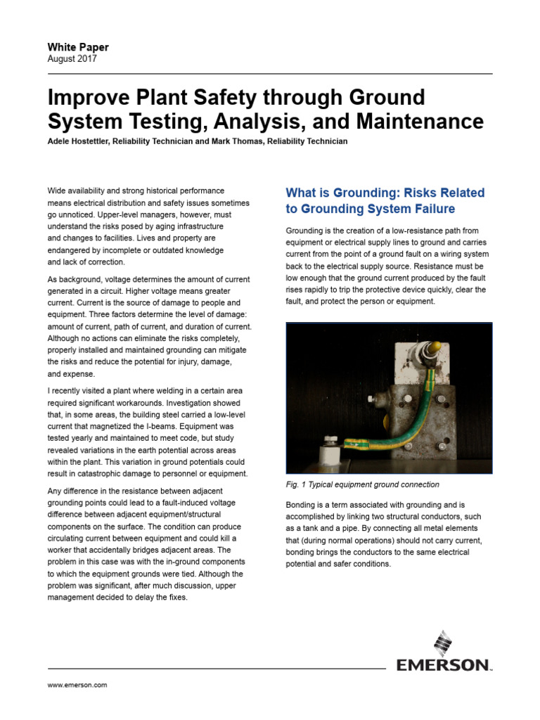White Paper Improve Plant Safety Through Ground System Testing Analysis ...