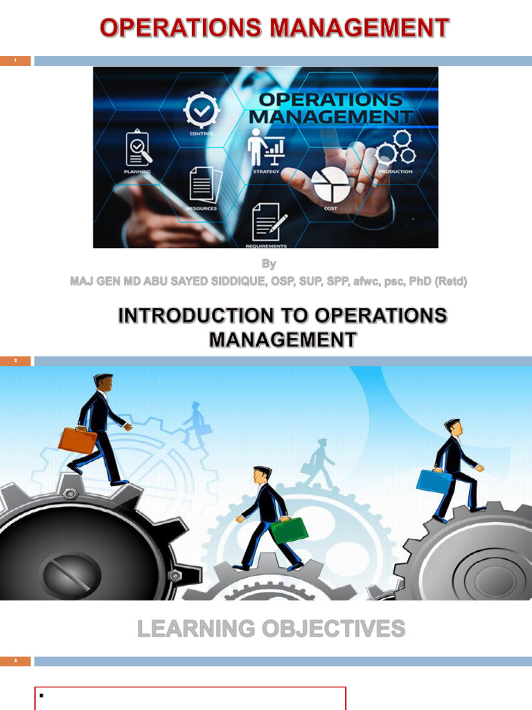 Lec-1-Intro To Operations Management | PDF | Information | Operations Management