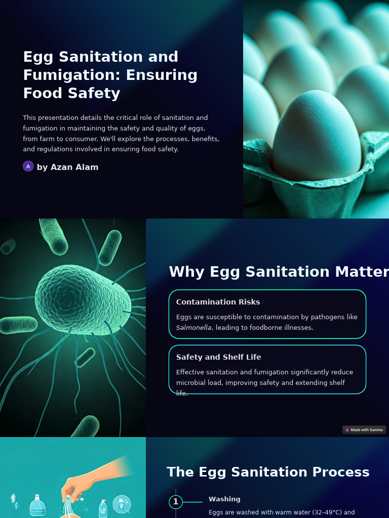 Egg Sanitation and Fumigation Ensuring Food Safety | PDF