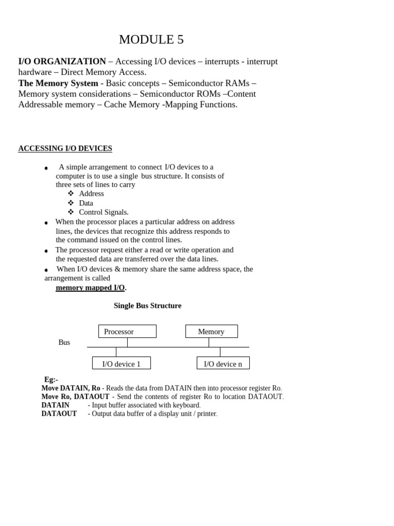 COA-Mod-5 -Ktunotes.in (1) | PDF | Random Access Memory | Dynamic ...