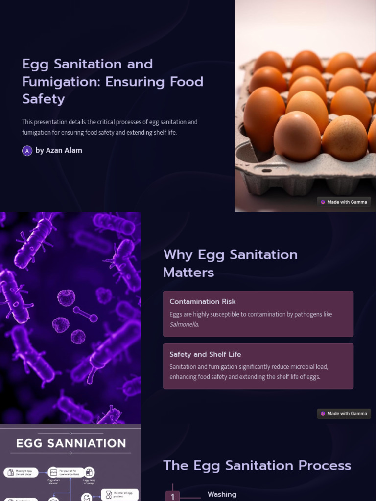 Egg Sanitation for Food Safety | PDF