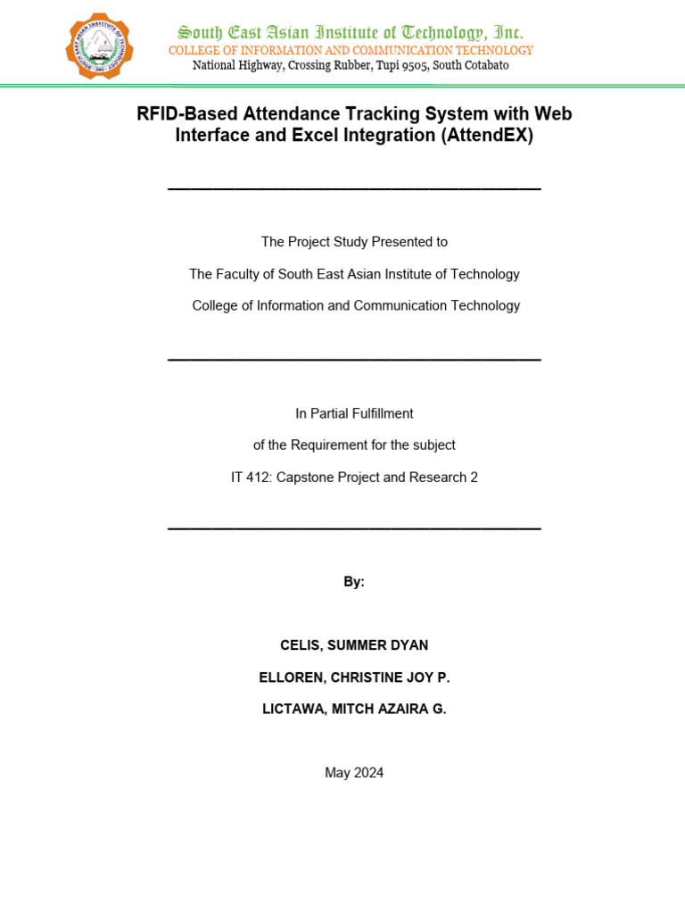 Attendex Final Hardbound v.6 Final | PDF | Radio Frequency Identification | Information Technology