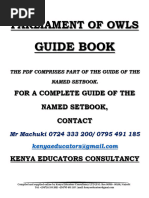 Parliament of Owls Summary Guide | PDF