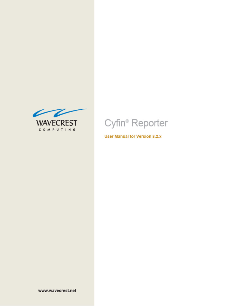 cyfinReporterManual | PDF | Microsoft Sql Server | Databases