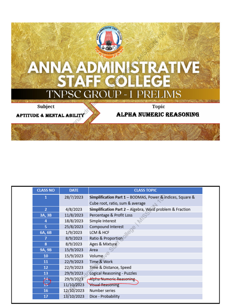 Alphanumeric Reasoning | PDF