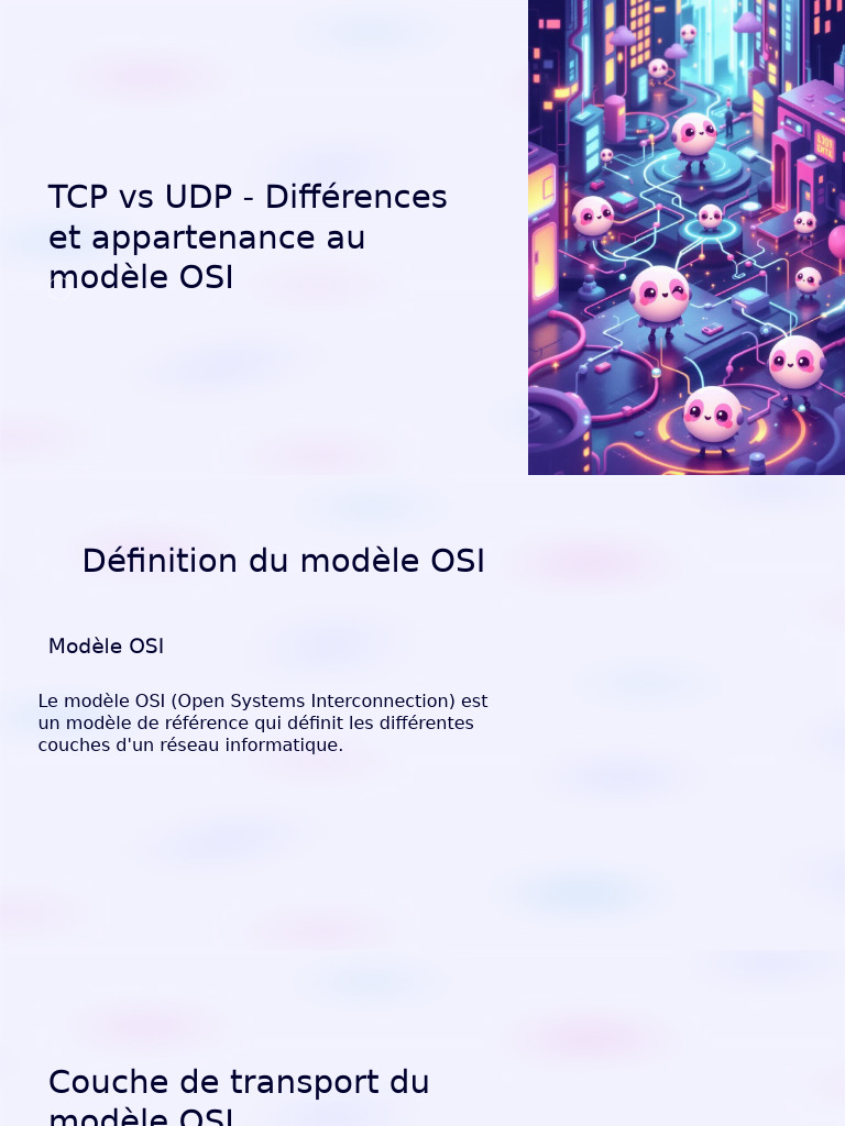 Différences entre TCP et UDP | PDF | Protocole de contrôle de transmission | Modèle OSI