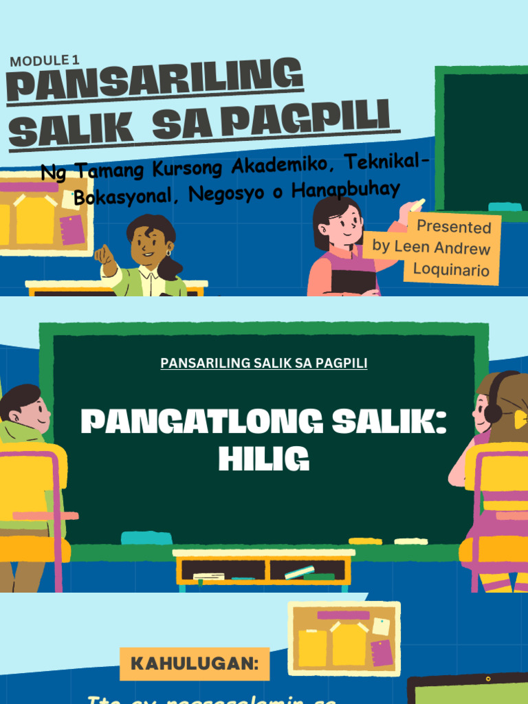 Pansariling Salik NG Pagpili | PDF