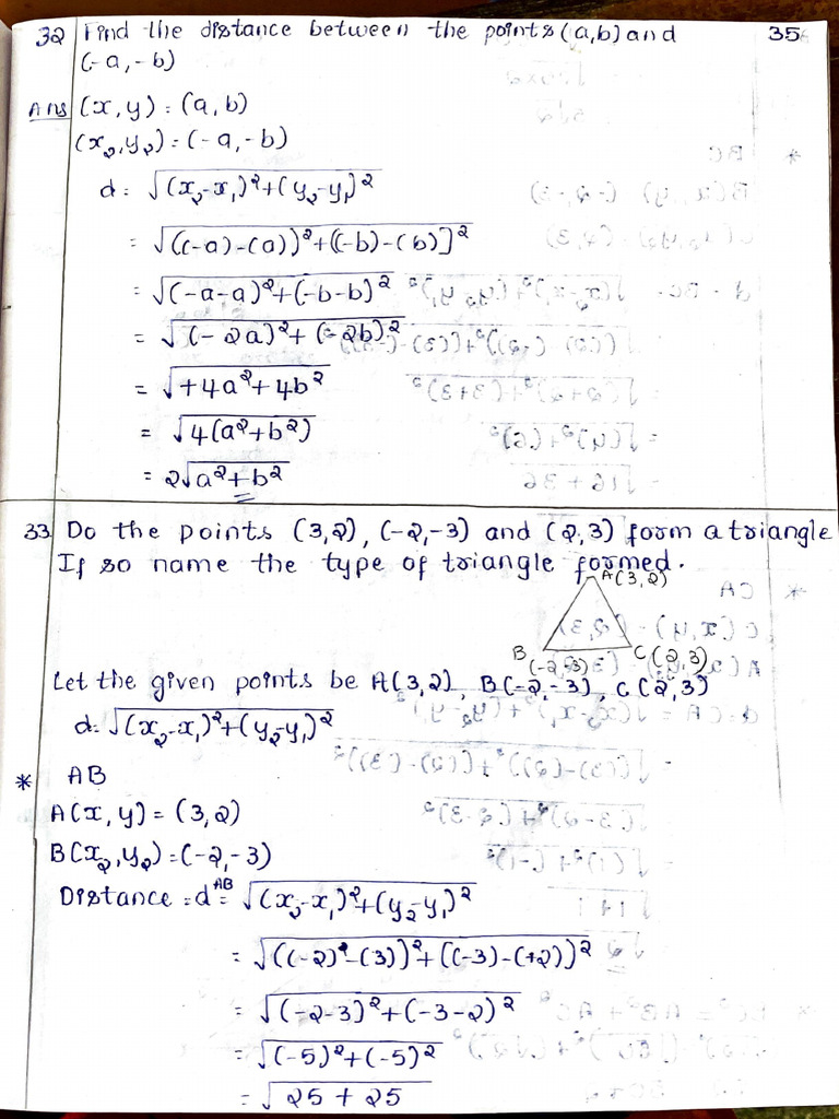 9 STD Maths Notes - Coordinate Geometry Part-2 | PDF
