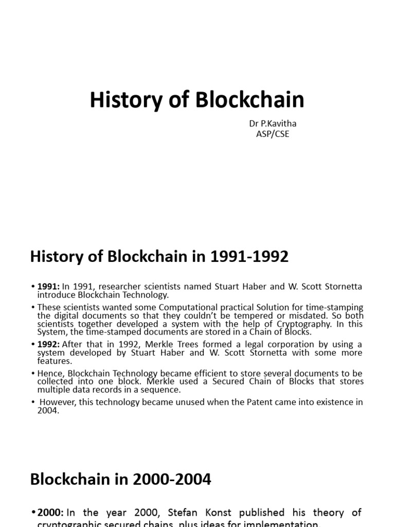 Evolution of Blockchain Technology History | PDF | Bitcoin | Cryptocurrency