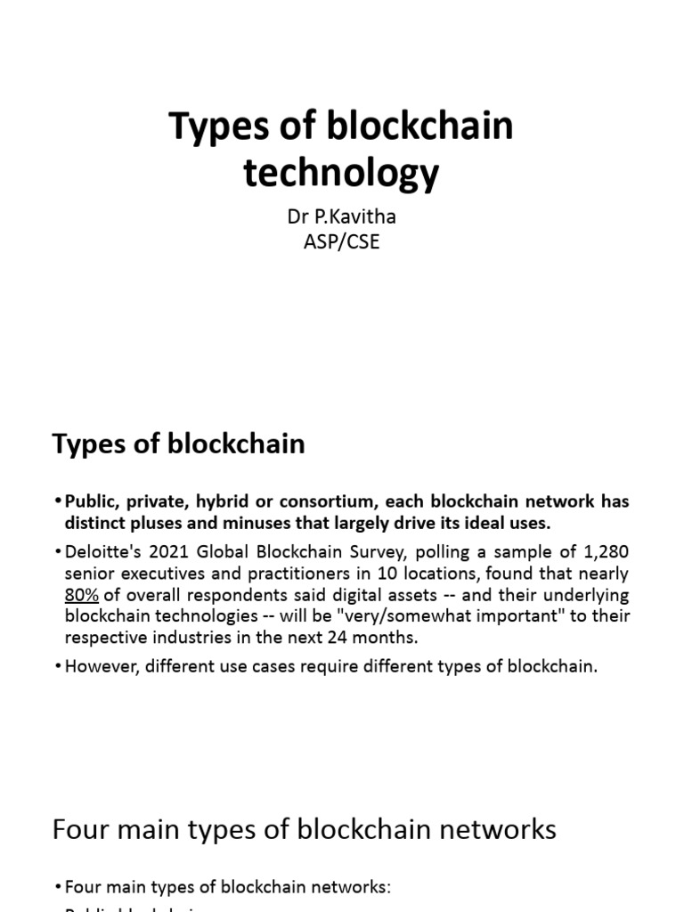 Types of Blockchain Technology.pptx | PDF | Distributed Computing | Computer Security