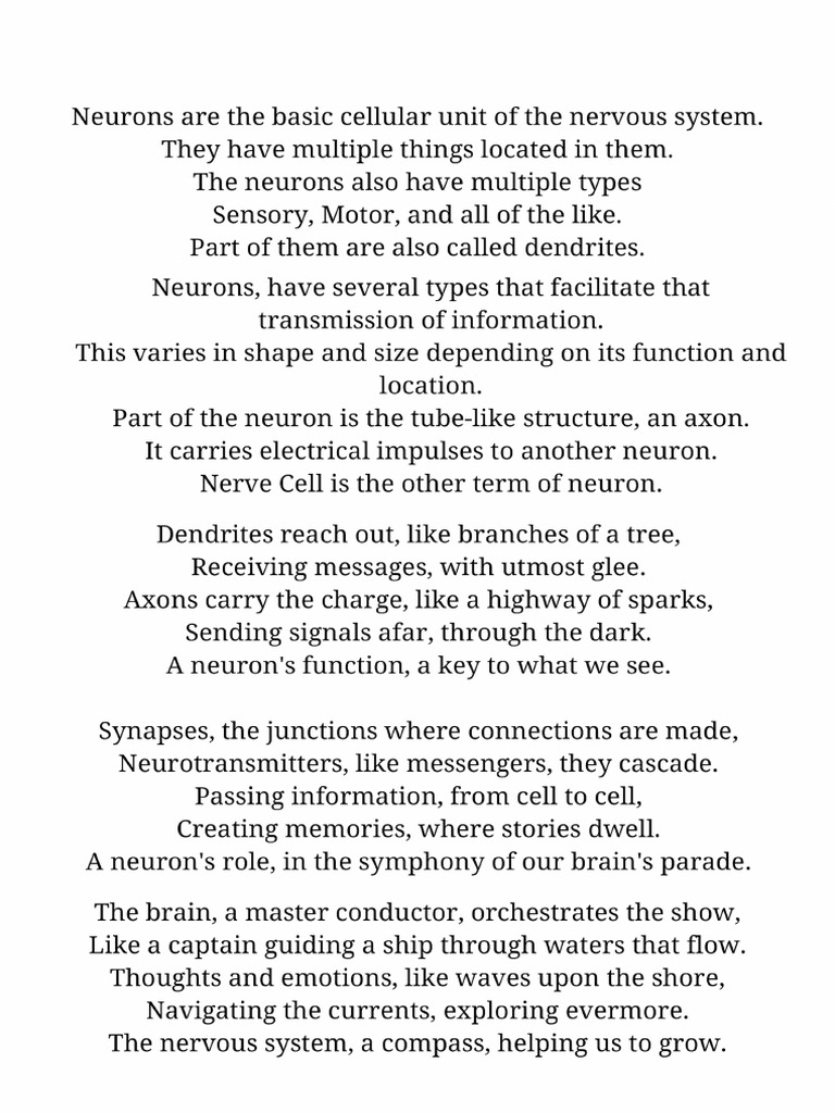 Neurons, Have Several Types That Facilitate That Transmission of ...