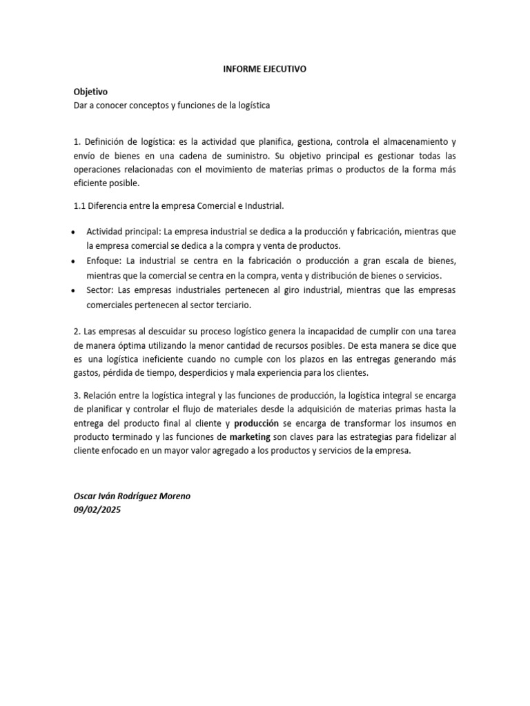 Definición y Funciones de la Logística | PDF