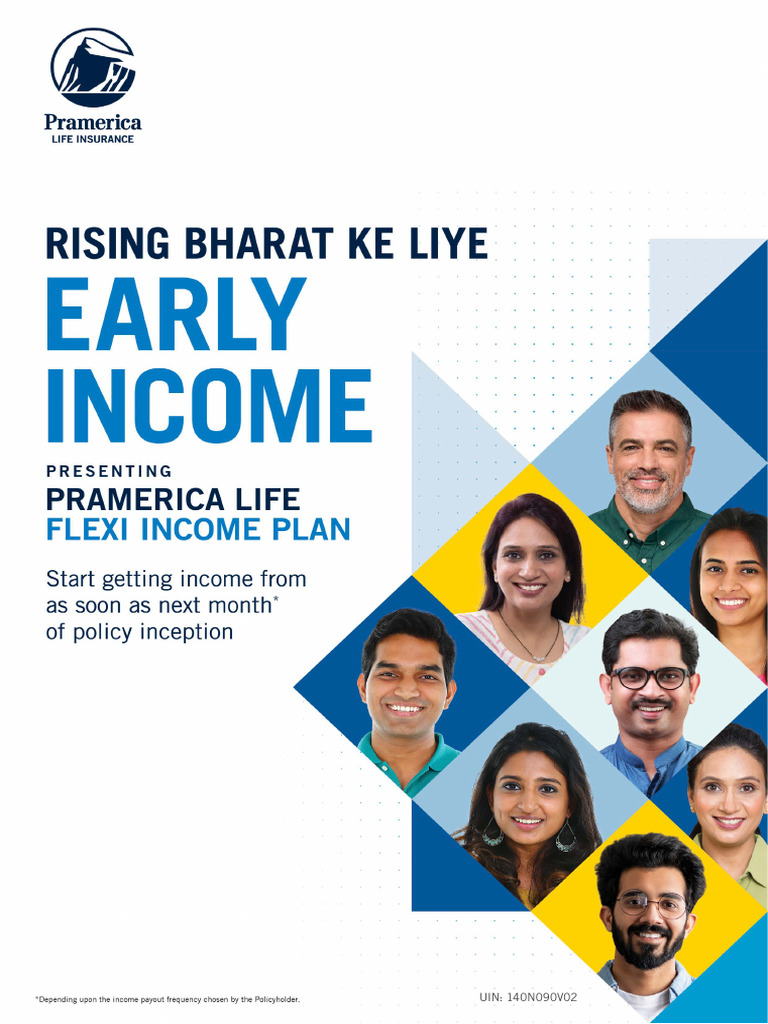 Pramerica Life Flexi Income - 2024 - Dec - Brochure - V4 | PDF | Insurance | Debit Card
