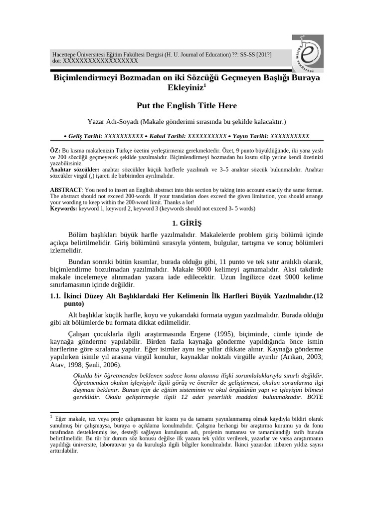 3 Icindekiler Huef Dergi Sablon | PDF