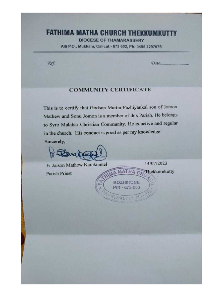 Community Certificate | PDF