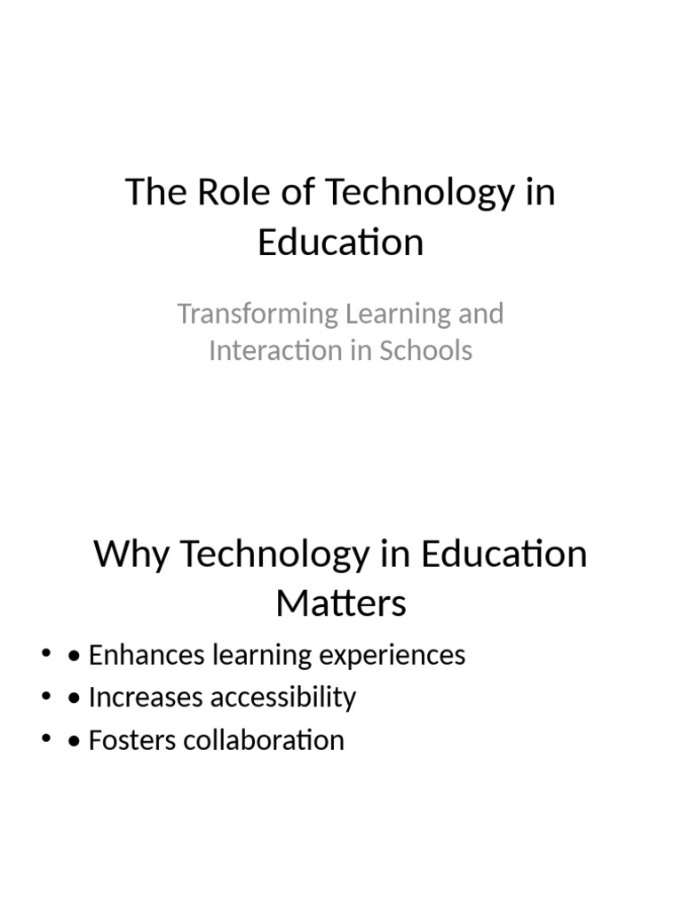 Role_of_Technology_in_Education | PDF