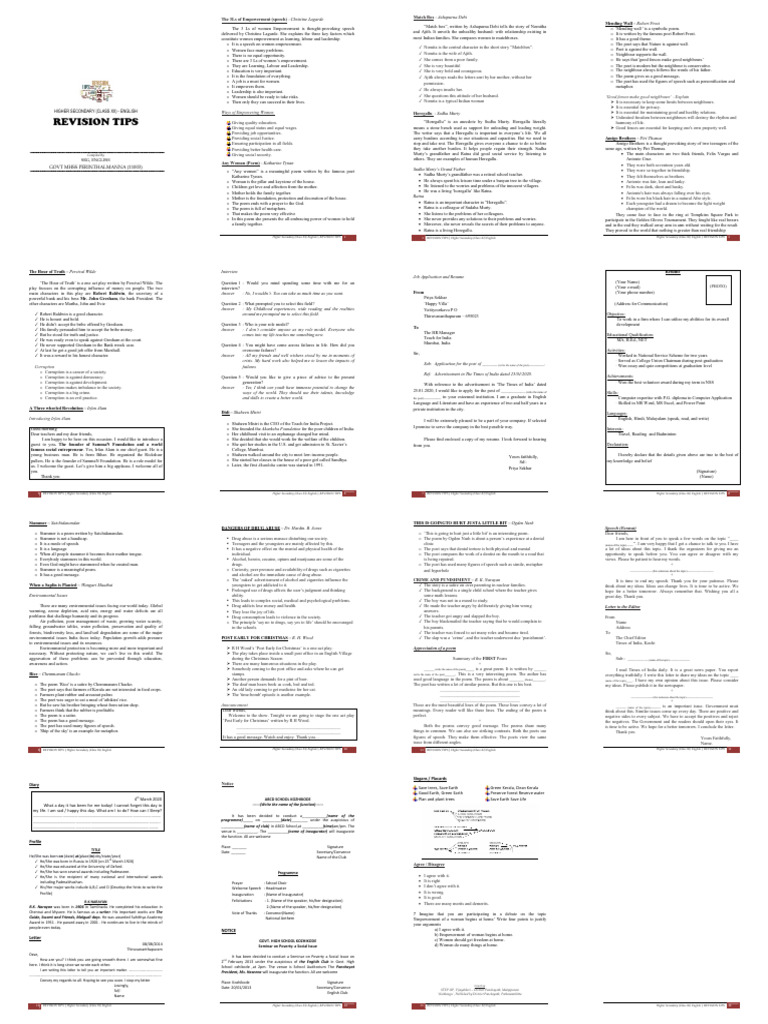 Microsoft Word - English Revision Tips 2019 | PDF