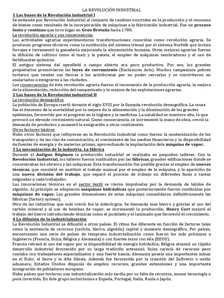 La Revoluci-N Industrial | PDF | Transporte ferroviario | Agricultura