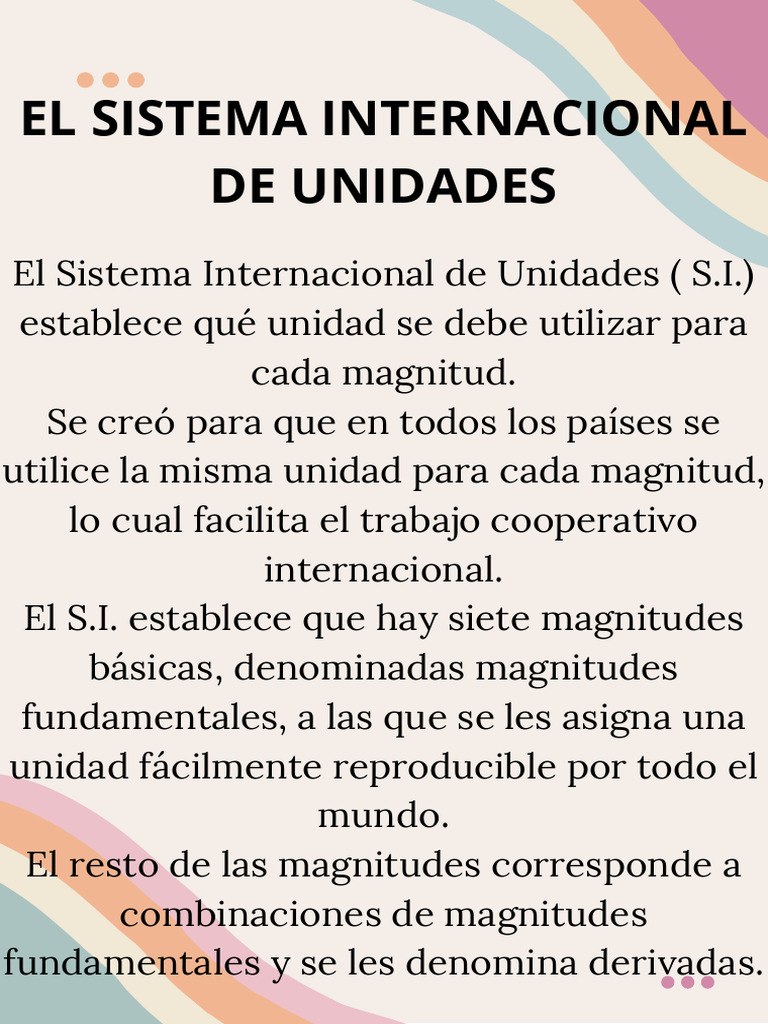 EL SISTEMA INTERNACIONAL DE UNIDADES | PDF