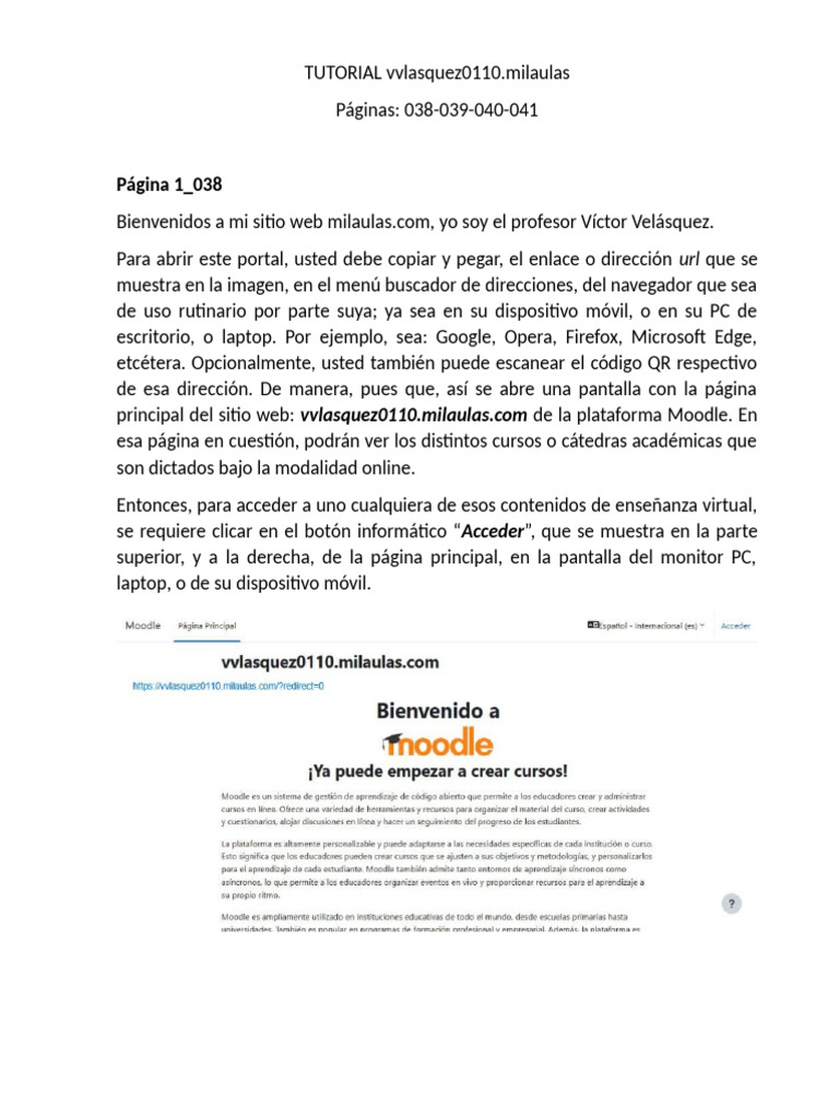 TUTORIAL Milaulas | PDF | Moodle | Red mundial