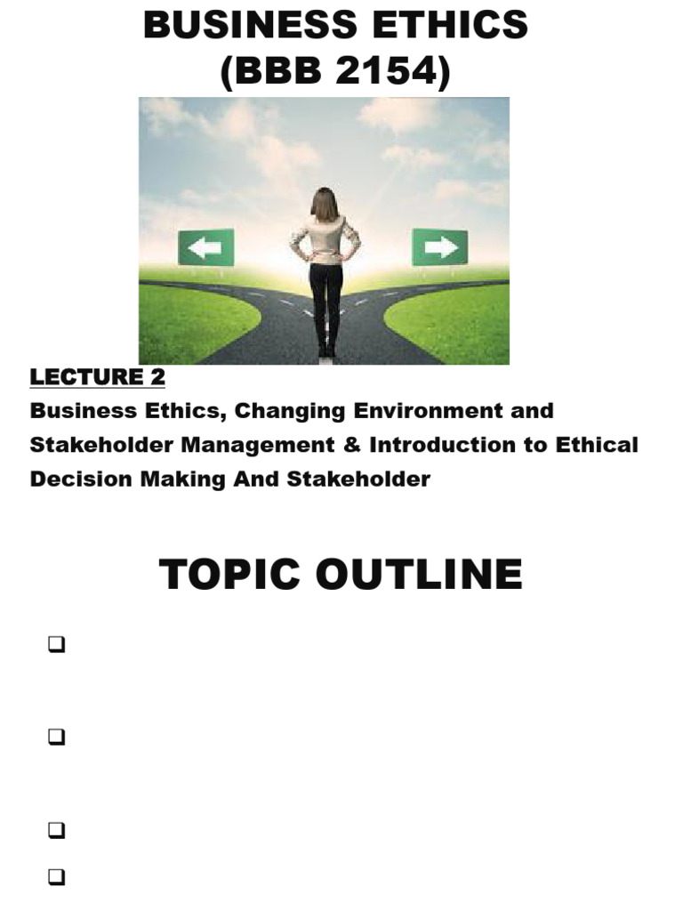 Business Ethics and Stakeholder Management | PDF | Business Ethics ...