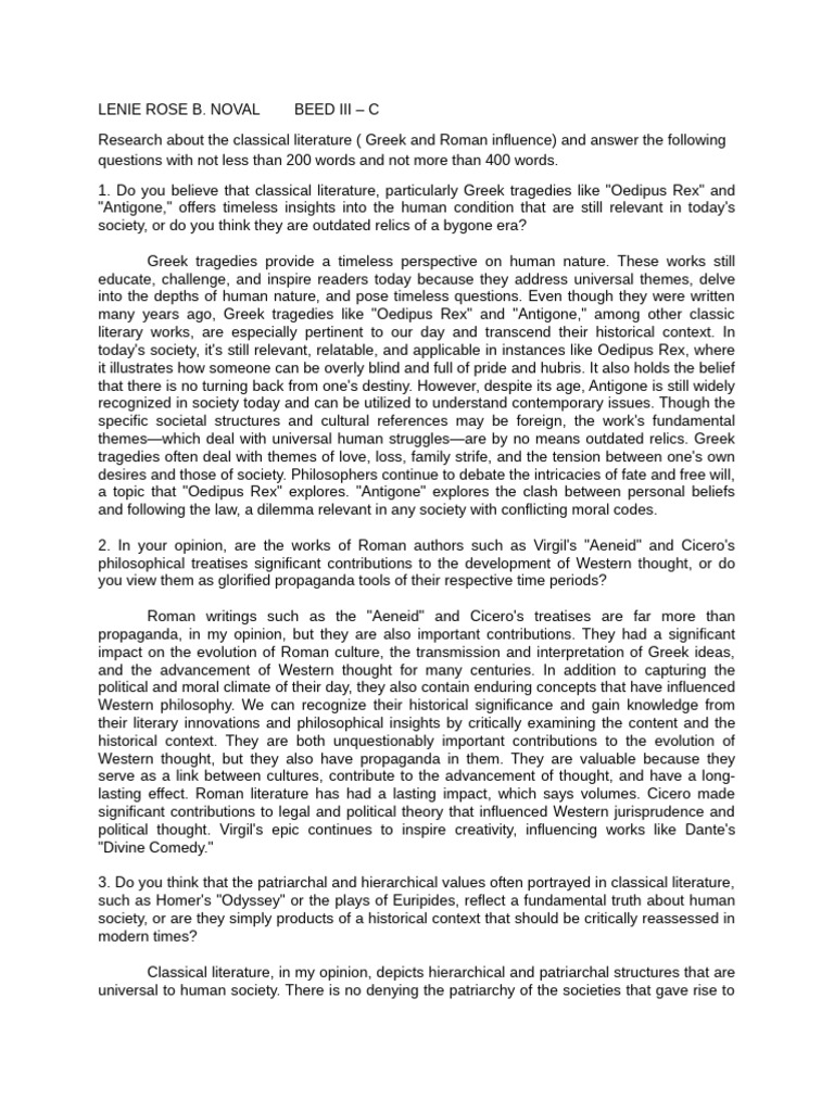 Act. 3 Noval | PDF | Patriarchy | Western Philosophy