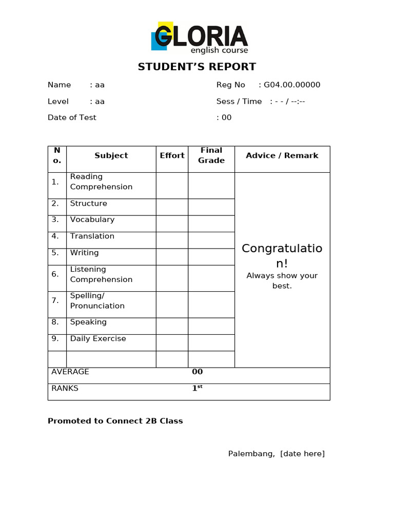 Rapot Online-Template | PDF