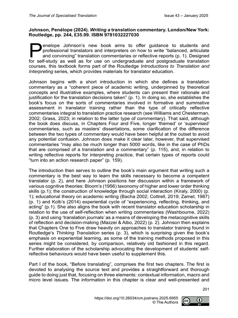 Writing A Translation Commentary | PDF | Translations | Theory