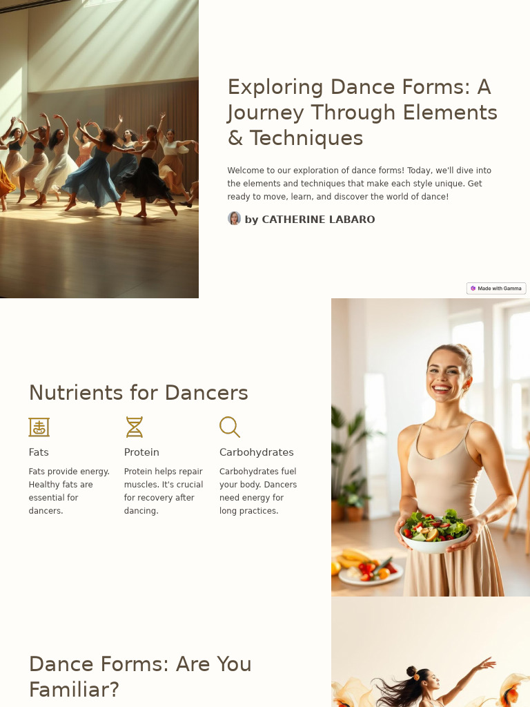 Dance Forms: Elements and Techniques | PDF | Dances | Gymnastics