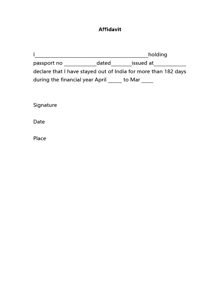 NRI Certificate Declaration PDF 04012025 | PDF