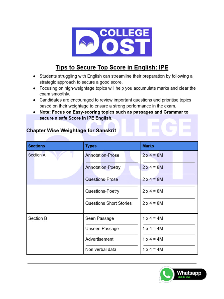 IPE Second Year English Border Pass Marks | PDF | Grammar | Linguistics