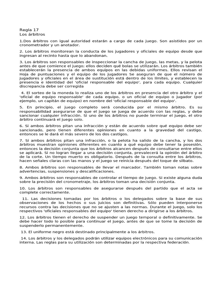 Reglas Del Handball-2 | PDF | Árbitro | Deportes