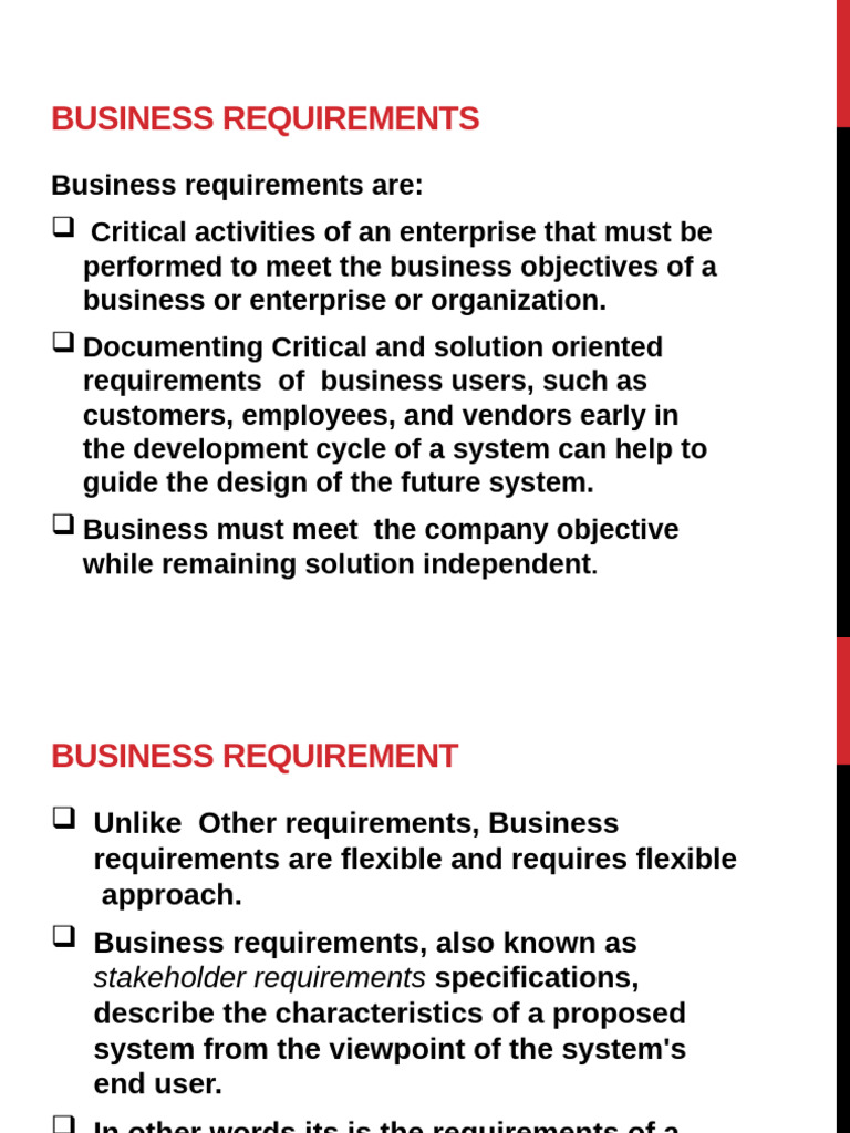 Business Requirements Document Overview | PDF | Business | Computing