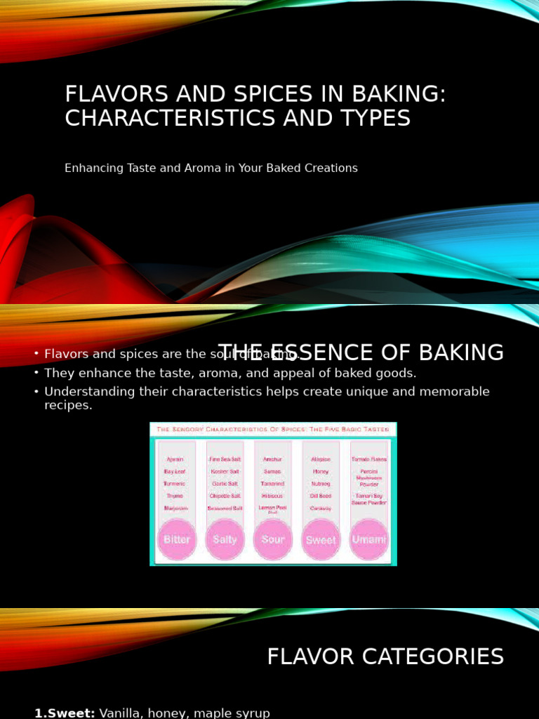 Flavors and Spices in Baking | PDF