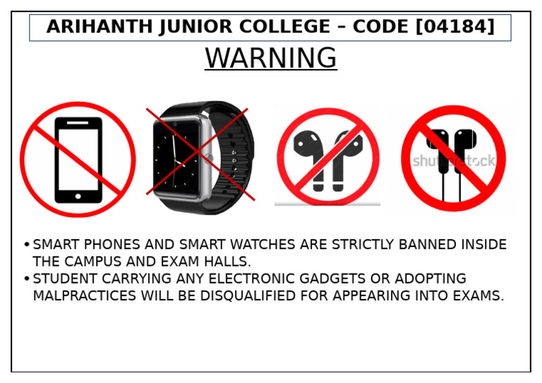 Smart Phones Banned | PDF